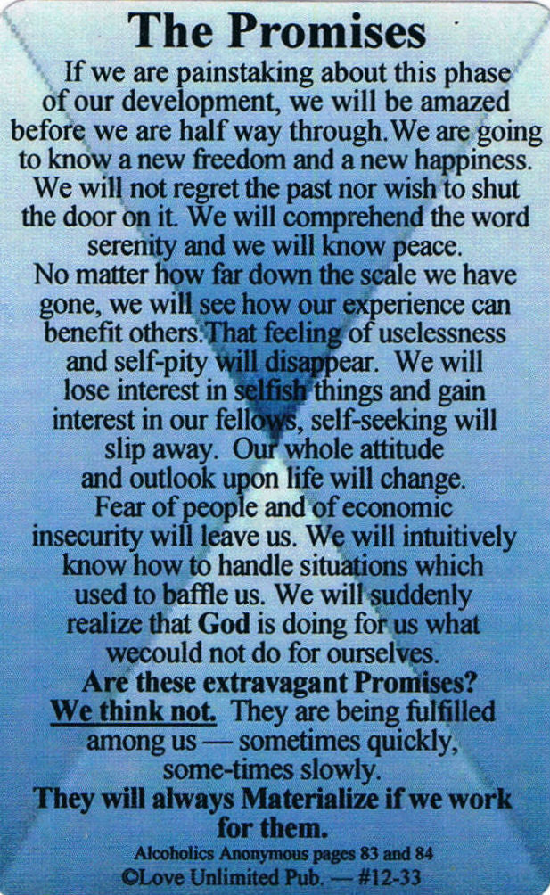 Wallet Cards | AA & NA Recovery & Prayer Wallet Cards