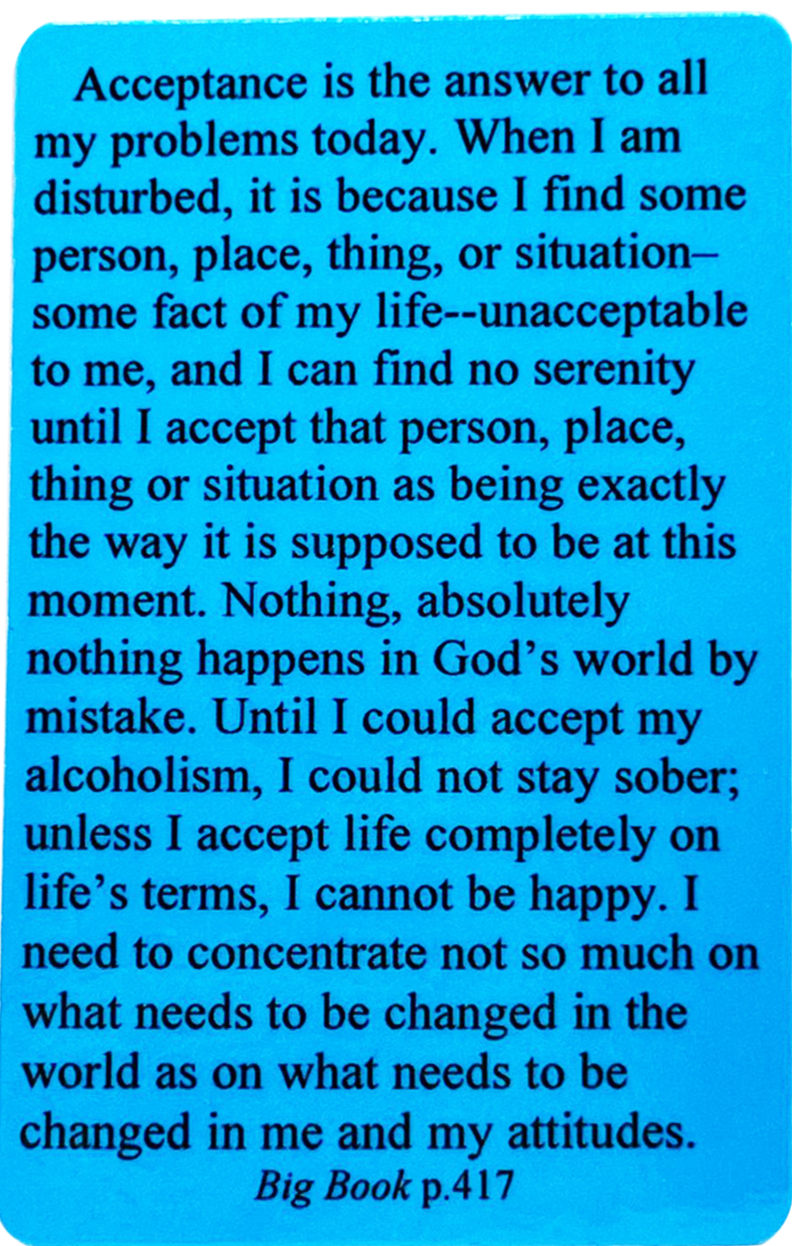 Wallet card: Acceptance