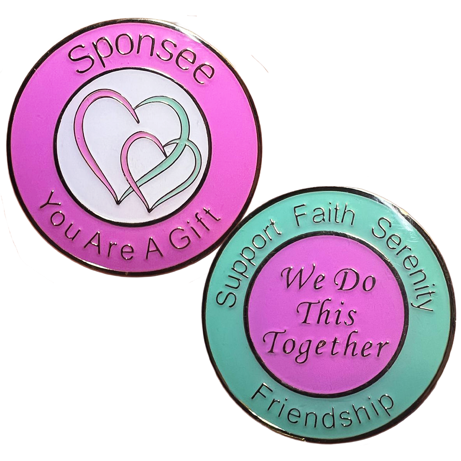 Z16. Sponsee Heart Recovery Coin. New